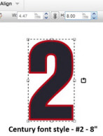 Order Loose Twill Numbers - Century