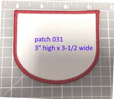 Blank Patch - Priced By Sets 1 set (5 pcs) Patch #31 Shield Shape