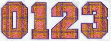 plaid letters 3 to 5