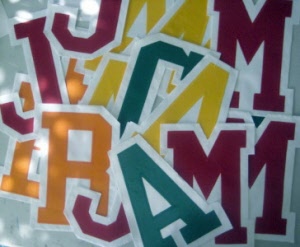 Sports Letters Tackle Twill