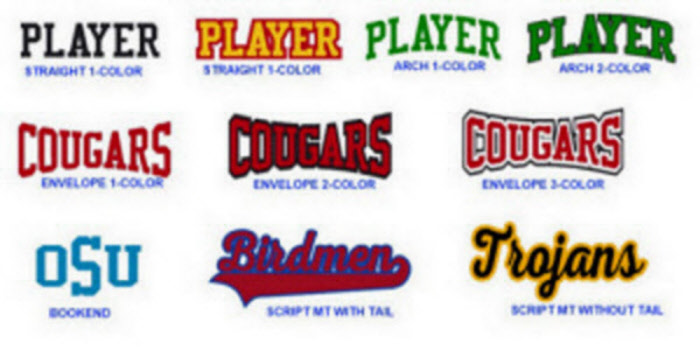 Tackle Twill Letterings